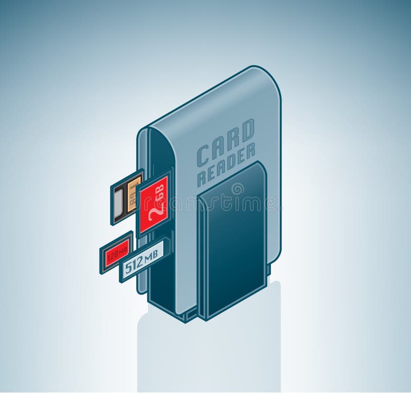 Portable Card Reader stock vector. Illustration of computer - 14430799