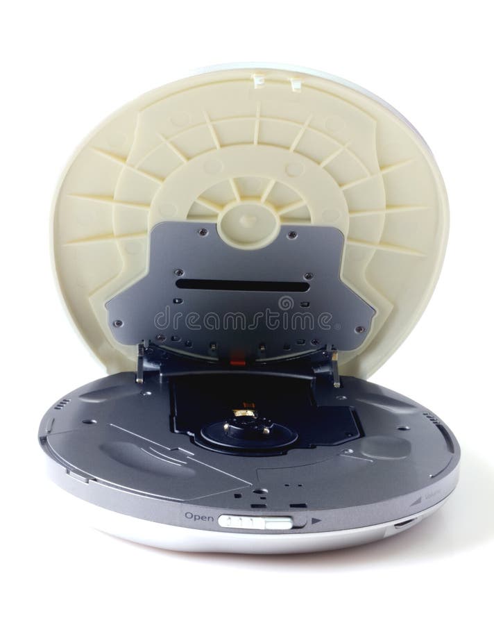 Portable CD Audio Player on White Stock Photo - Image of inside ...