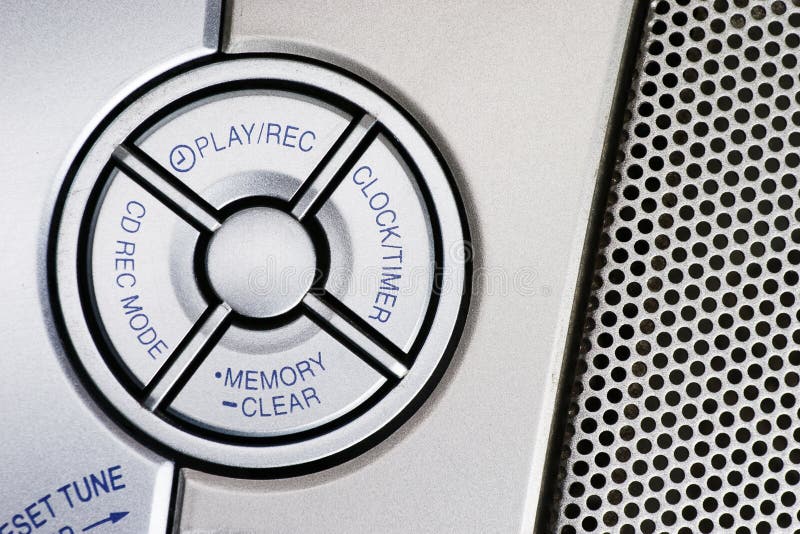 Portable CD Player Controls Stock Image - Image of aluminum, metallic ...