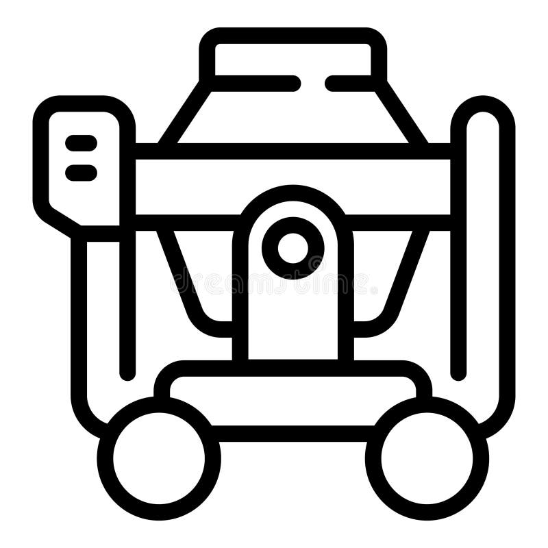 Portable Cement Mixer Icon Outline Vector. Structure Metal Tool Stock ...