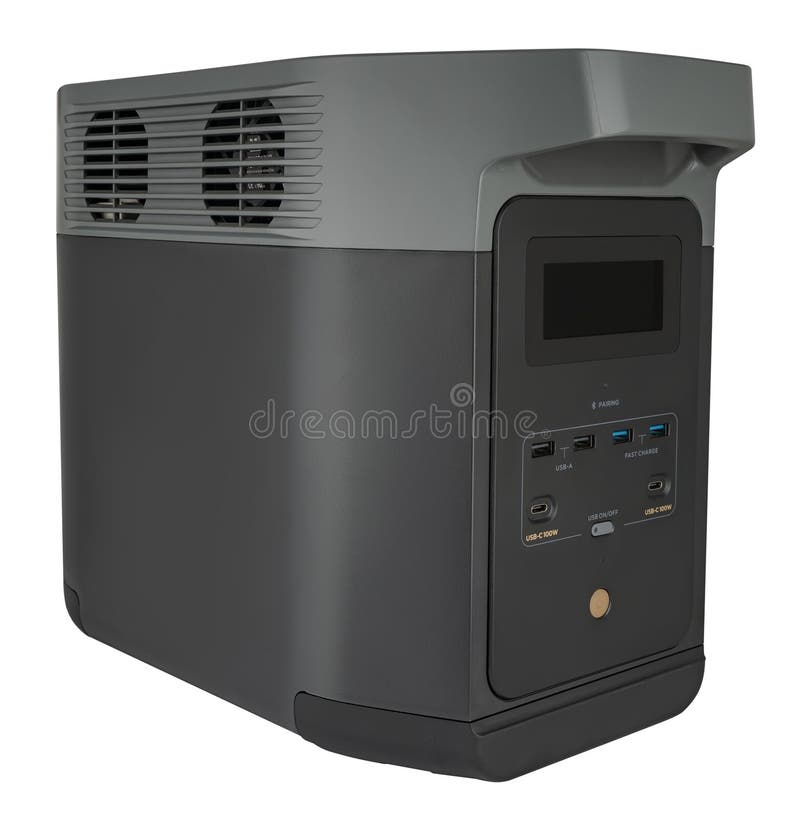 Portable Charging Power Station, on White Background in Insulation ...