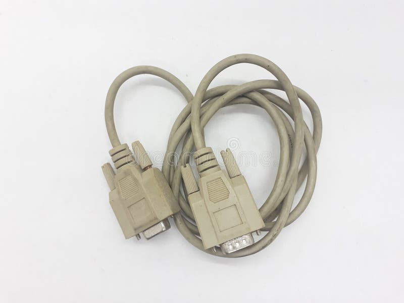 Old Computer Connector and Cable Stock Photo - Image of plug, plastic ...