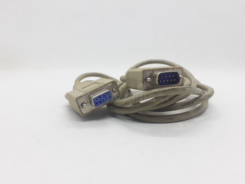 Old Computer Connector and Cable Stock Photo - Image of plug, plastic ...