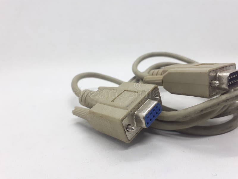 Old Computer Connector and Cable Stock Photo - Image of plug, plastic ...