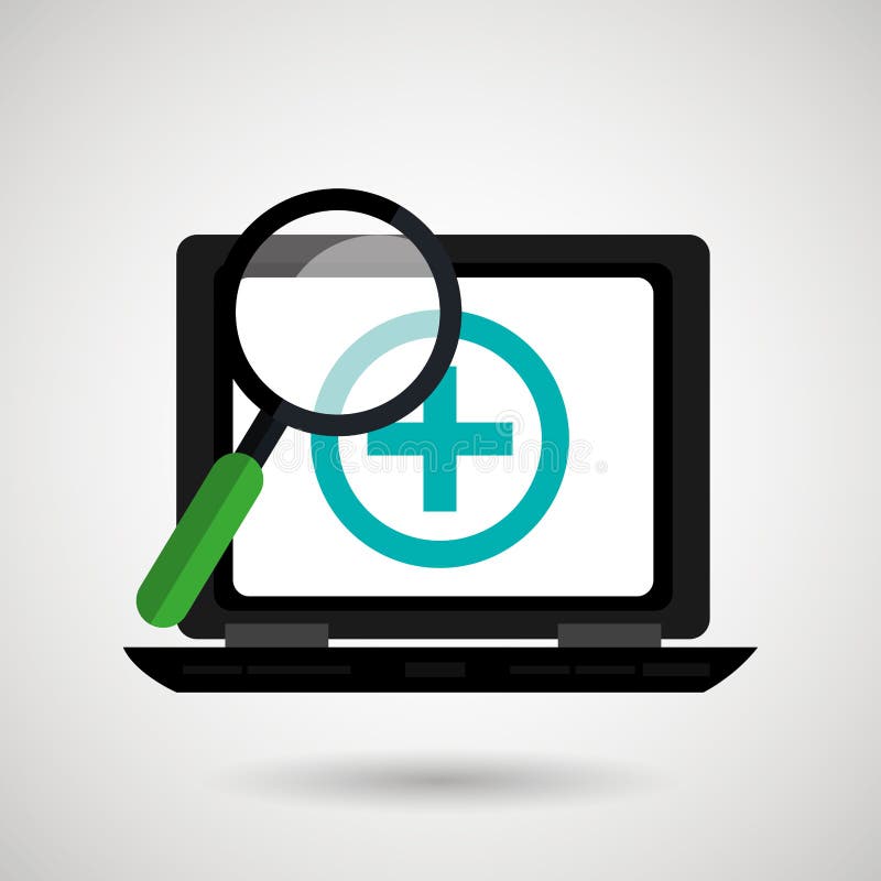 Portable computer design stock illustration. Illustration of media ...