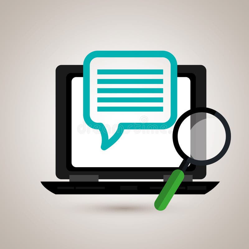 Portable computer design stock illustration. Illustration of bubble ...