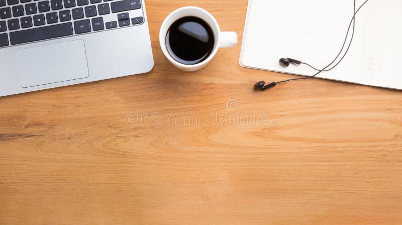 Portable Computer Laptop, Smartphone, Pencil, Paper Notebook, Cu Stock ...