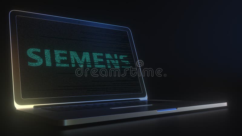 Portable Computer with the Logo of SHELL Made with Code Strings, Editorial Conceptual 3d ...