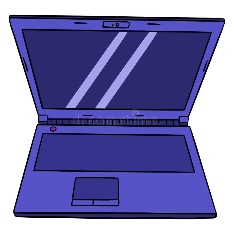 Portable Computer. Notebook. Small Computer. Cartoon Style Stock Vector ...