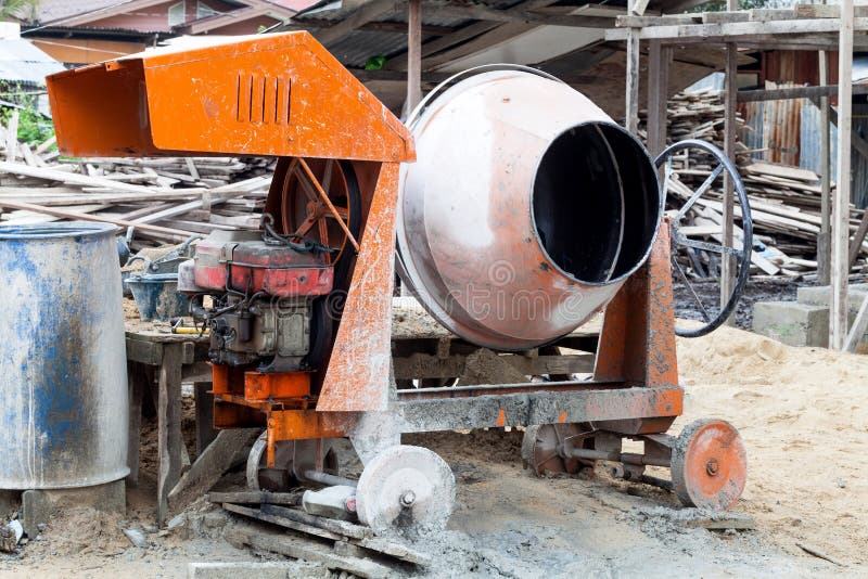Cement mixer stock image. Image of small, mechanism, electric - 19316681