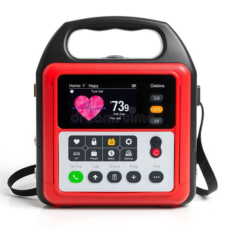 A Portable Defibrillator with an Easy To Use Interface Isolated on ...