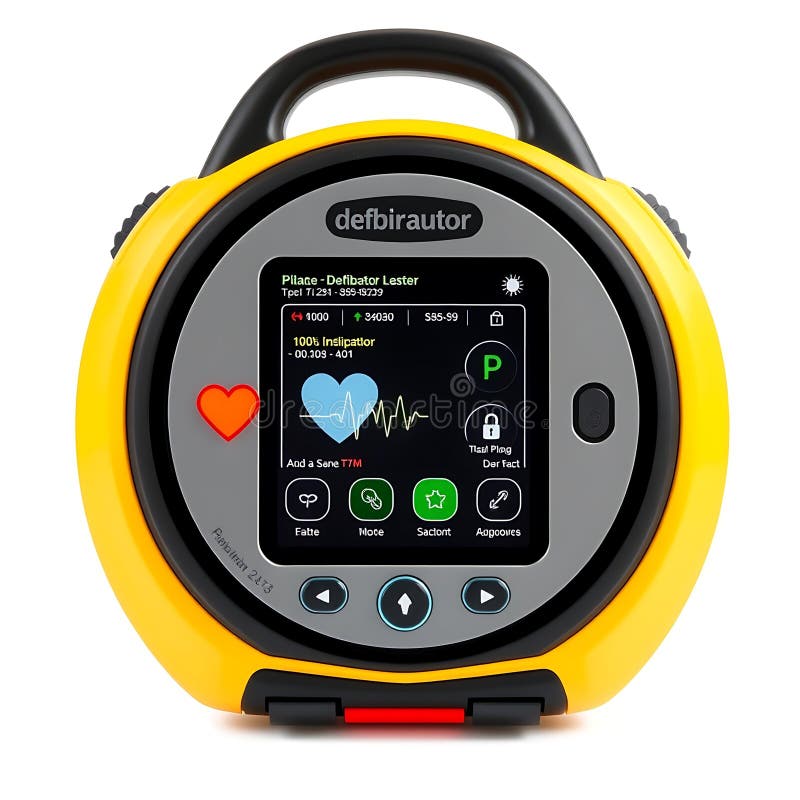 A Portable Defibrillator with an Easy To Use Interface Isolated on ...