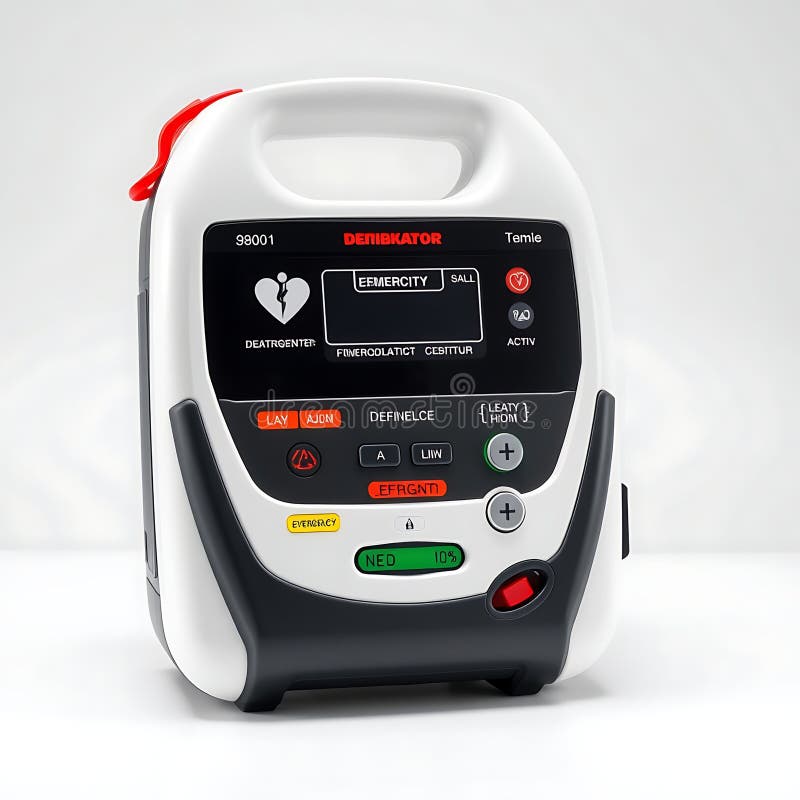 A Portable Defibrillator with Emergency Buttons and Control Panel ...