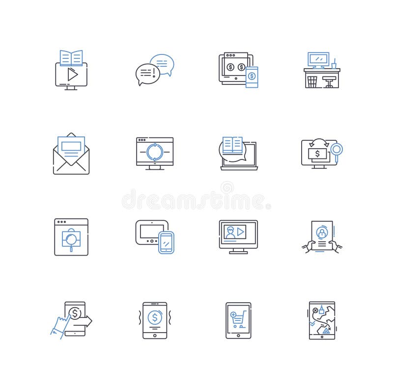 Portable Device Line Icons Collection. Compact, Lightweight ...