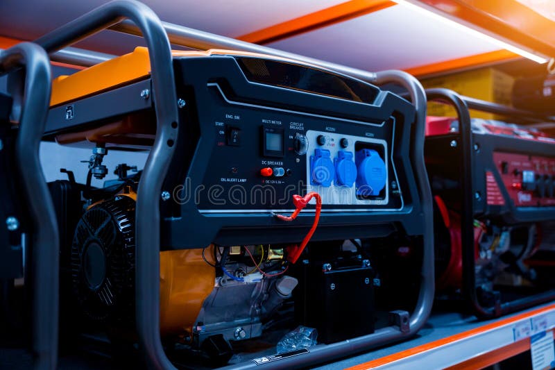 Portable Diesel Generator AC at the Showroom Stock Image - Image of ...