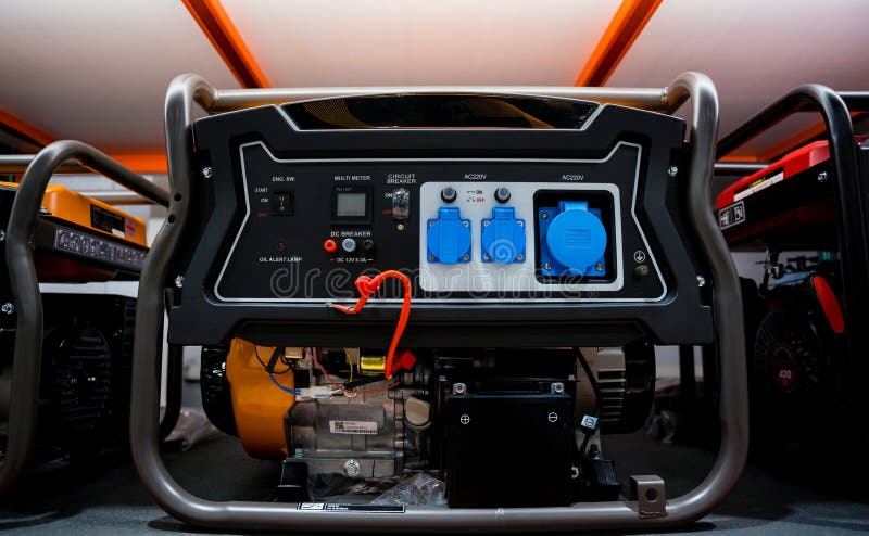 Portable Diesel Generator AC at the Showroom Stock Photo - Image of ...