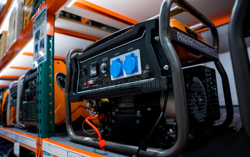 Portable Diesel Generator AC at the Showroom Stock Photo - Image of ...
