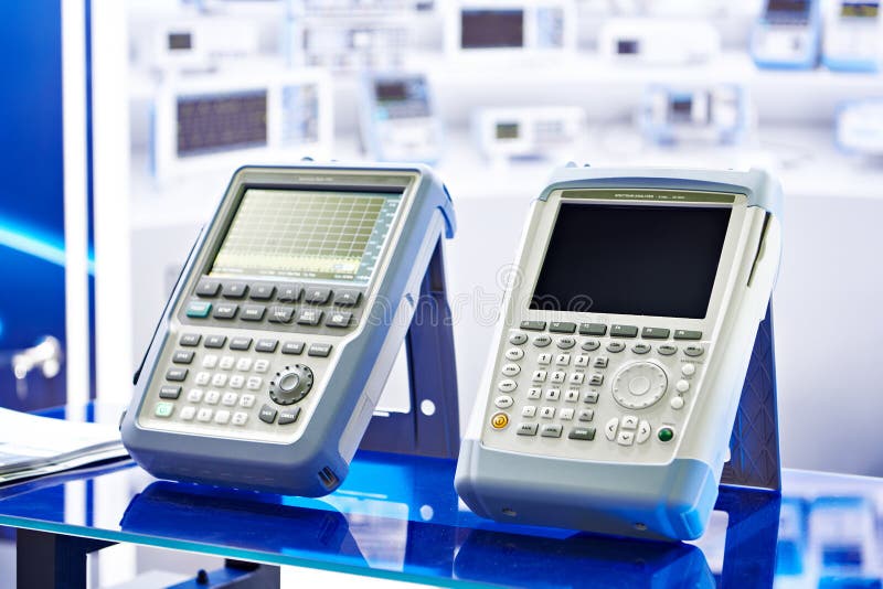 Spectrum Analyzers and Signal Generator Stock Image - Image of ...