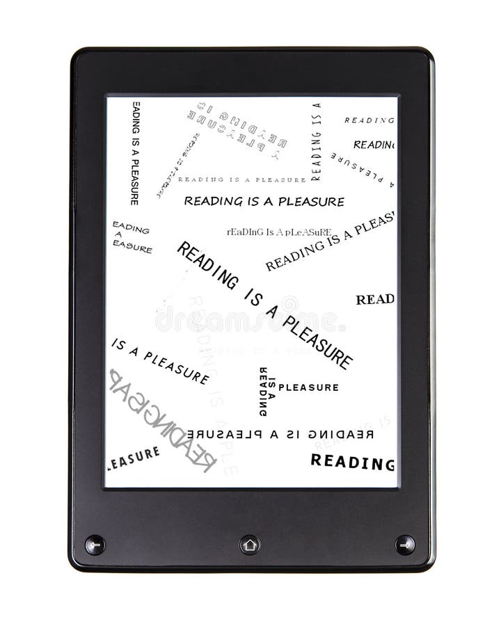 Portable E-book Reader for Book and Screen Stock Photo - Image of ...