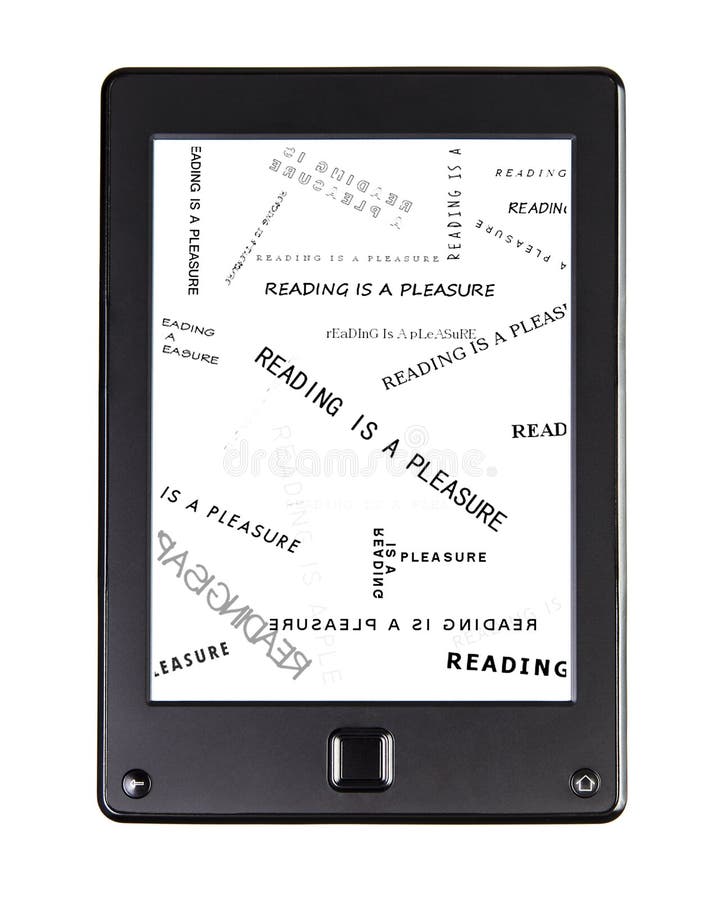 Portable E-book Reader for Book and Screen Stock Photo - Image of ...