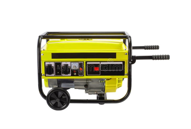 Portable Gasoline Generator. Isolated on a White Background Stock Photo ...