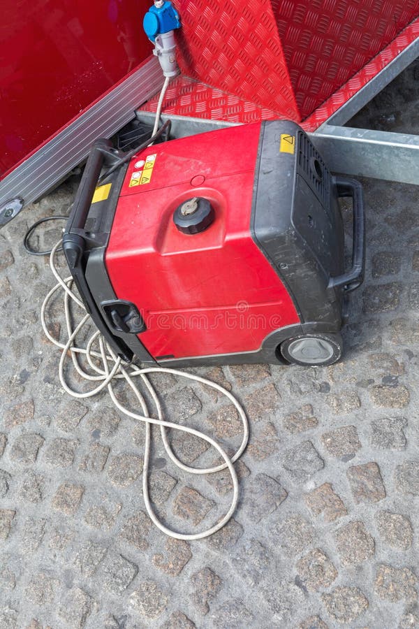 Portable Electric Generator Stock Image - Image of outside, petrol ...