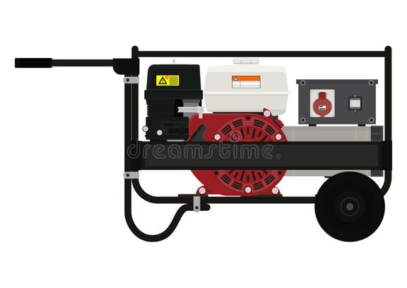 Portable Electric Generator. Stock Vector - Illustration of equipment ...