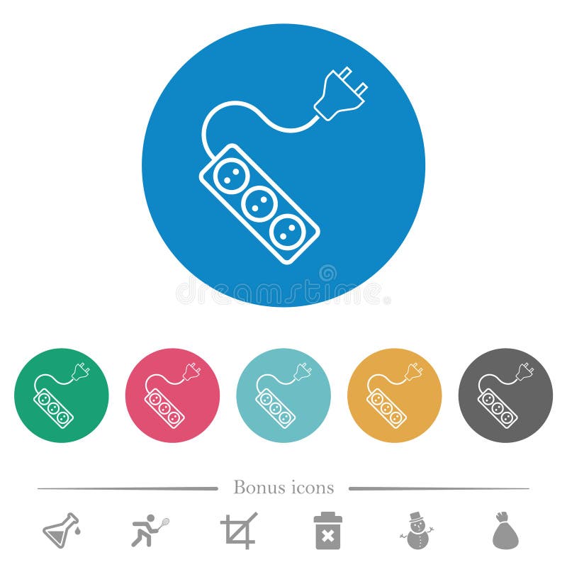 Portable Electrical Outlet with Three Sockets and Extension Cord and ...