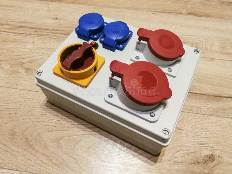 Portable Electrical Panel with AC Outlets Stock Photo - Image of proof ...