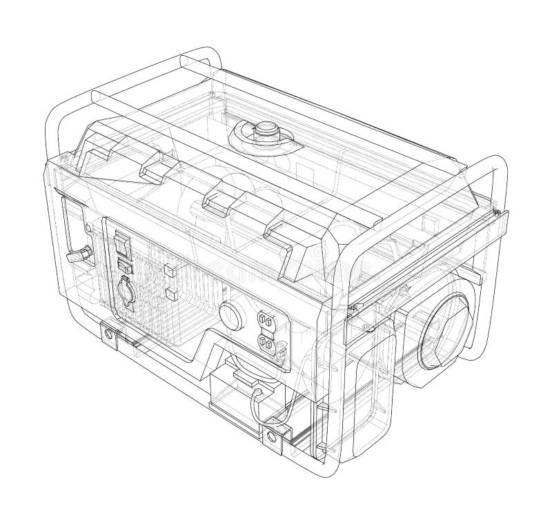 Portable Electro Generator. Vector Stock Vector - Illustration of icon ...