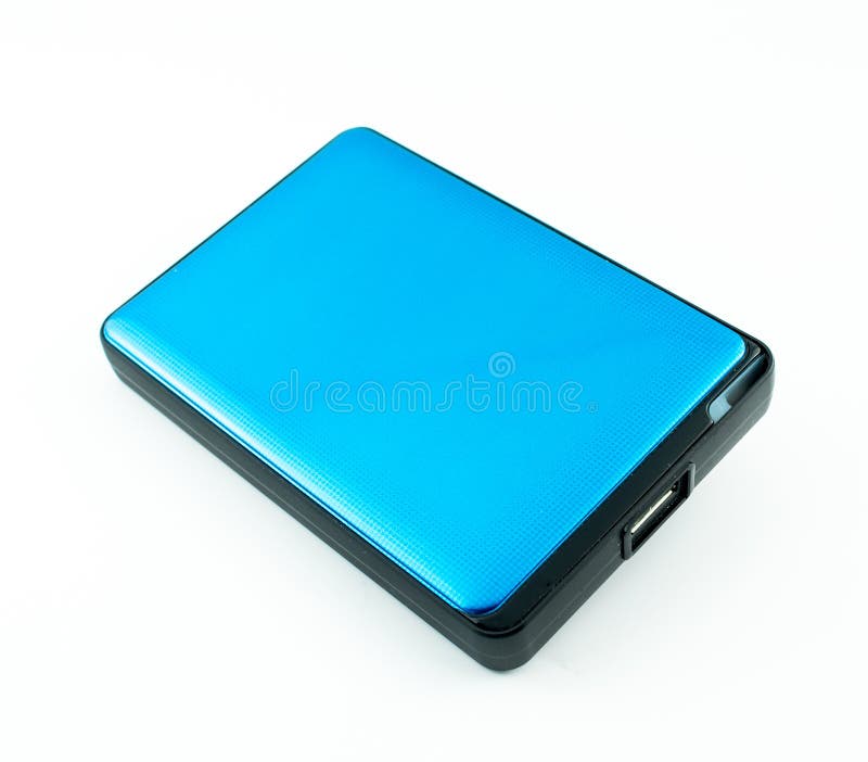 Portable External Hard Drive Disk Isolated Stock Image - Image of ...
