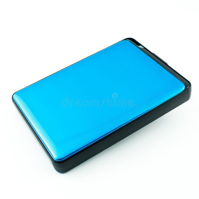 Portable External Hard Drive Disk Isolated Stock Image - Image of drive ...