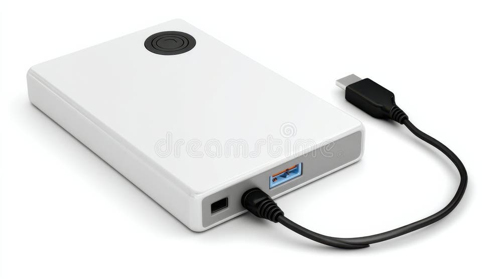 Portable External Hard Drive with USB Connection for Data Storage and ...