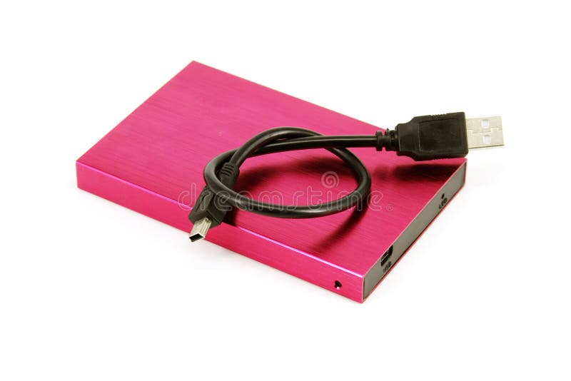 Portable External Mobile Hard Disk Stock Photo - Image of isolated ...
