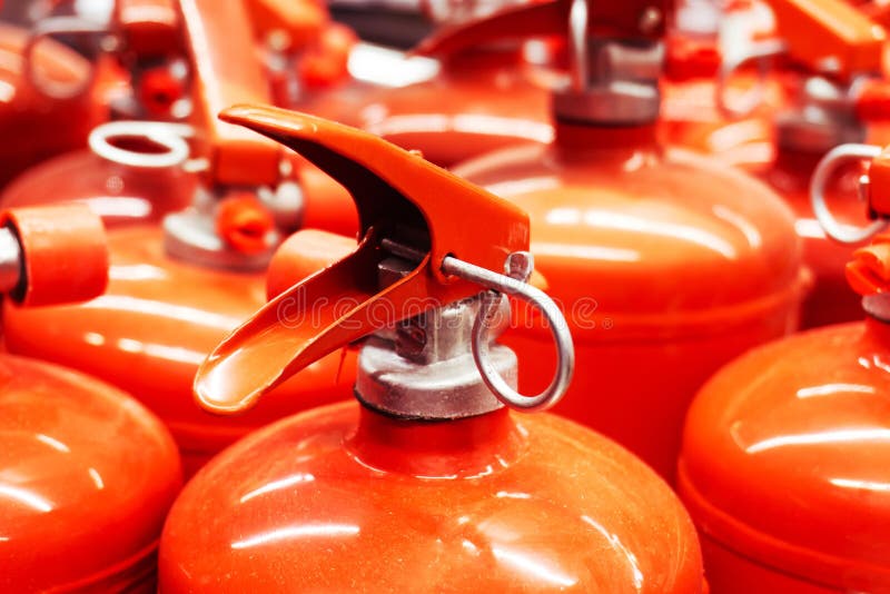 Portable Fire Extinguishers. Fire Safety Equipment Stock Image - Image ...