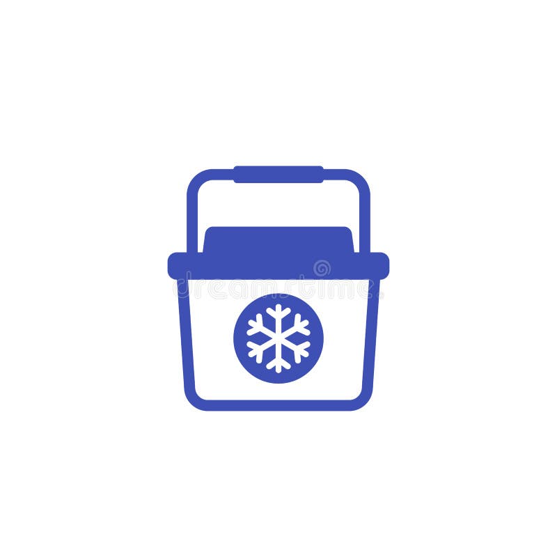 Cooler Box Icon Isolated on White Background Stock Illustration ...