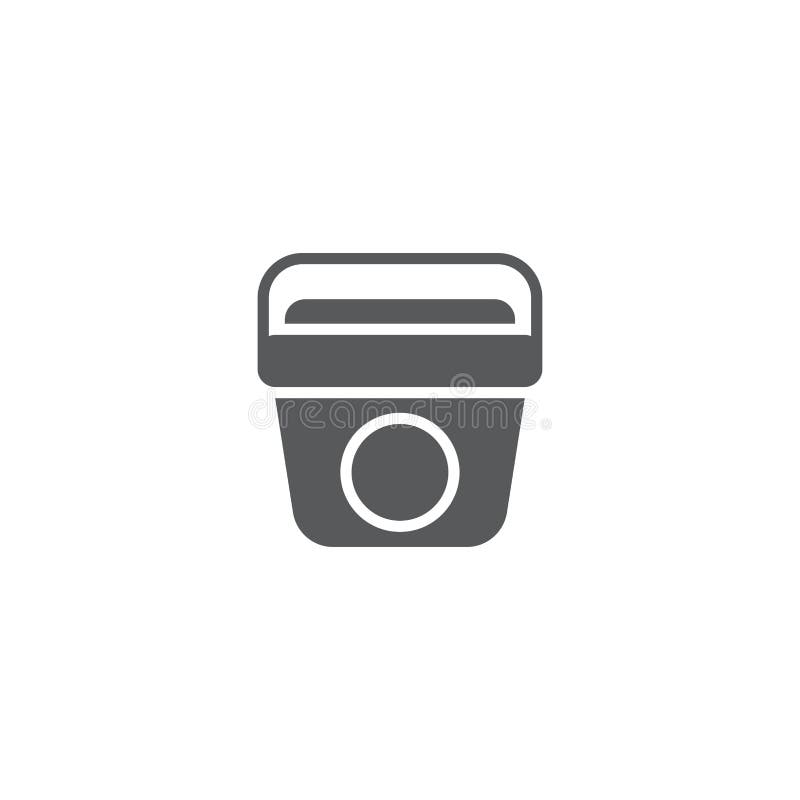 Portable Fridge Vector Icon, Ice Cooler Simple Solid Icon Isolated on ...