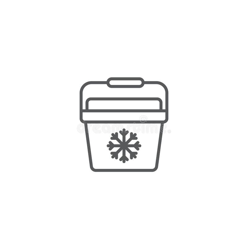 Portable Fridge Vector Icon, Ice Cooler Simple Solid Icon Isolated on ...