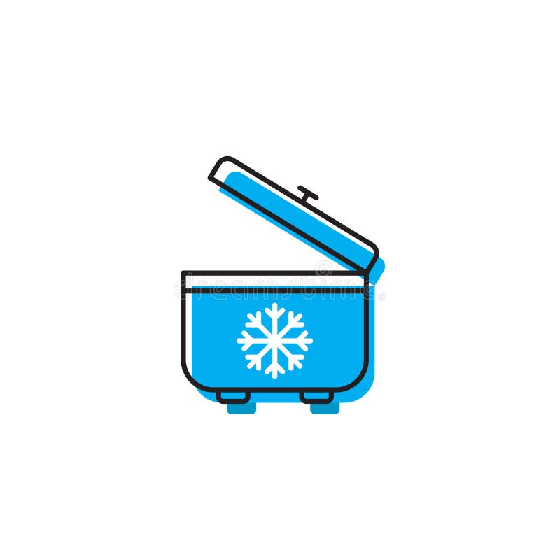 Portable Fridge Vector Icon, Ice Cooler Simple Solid Icon Isolated on ...