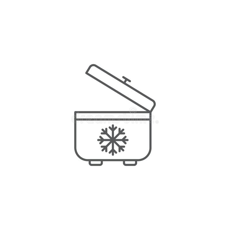 Portable Fridge Vector Icon, Ice Cooler Simple Solid Icon Isolated on ...