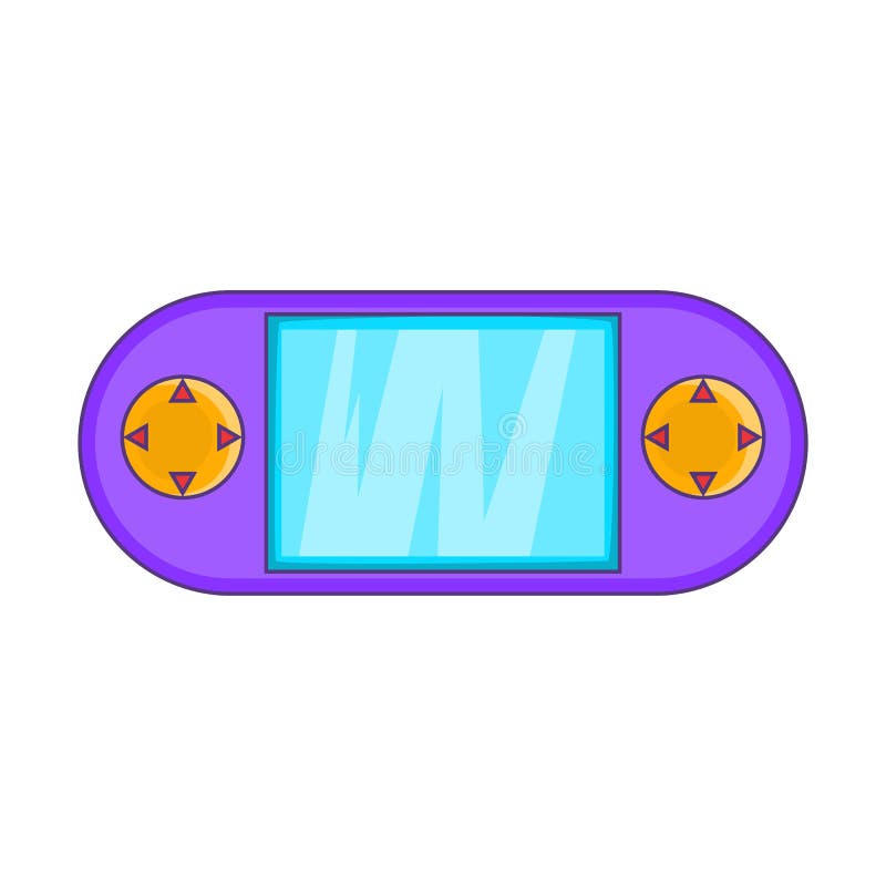 Portable Game Console Icon, Cartoon Style Stock Illustration ...