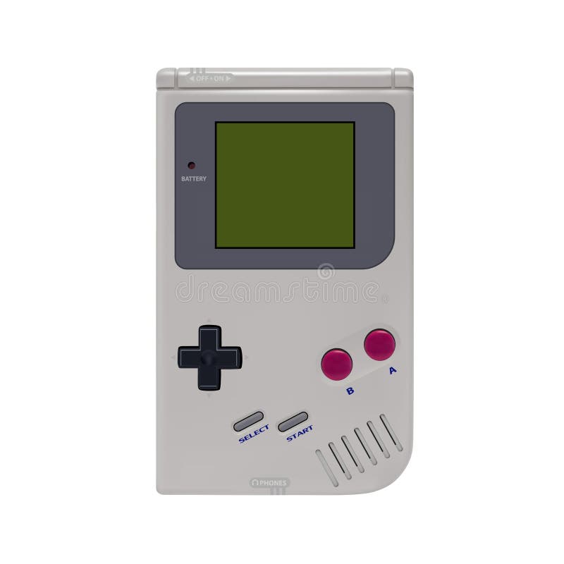 Portable Game Console in Vector on White Background.Modern Game Console ...