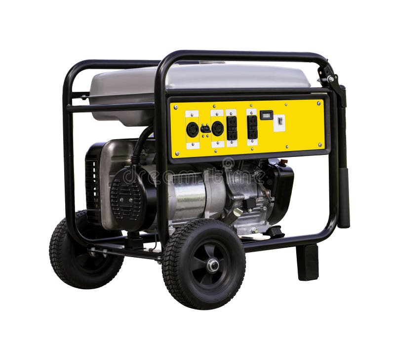 Portable Gasoline Generator. Isolated on a White Background Stock Photo ...