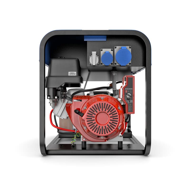 Portable Generator Isolated on a White Background Stock Illustration ...