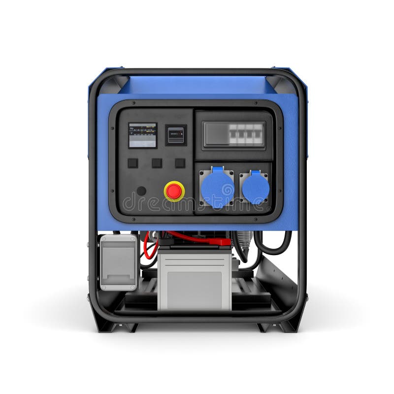 Portable Generator Isolated on a White Background Stock Illustration ...