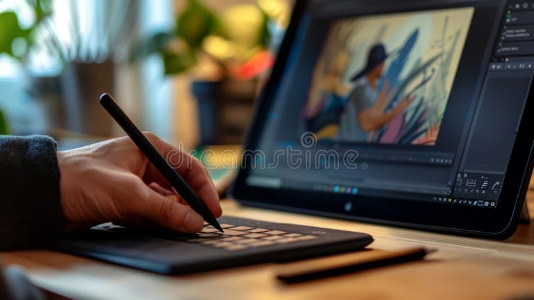 Portable Graphic Tablets for on-the-Go Learning Stock Illustration ...