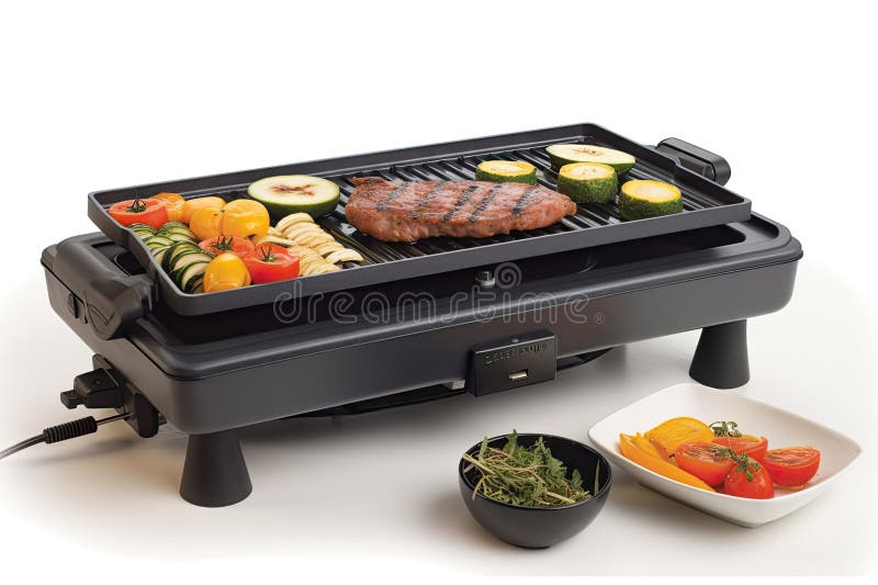 Portable Grill with Hot Plate and Adjustable Heat Settings for Perfect ...