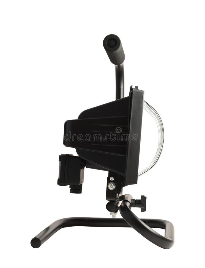 Portable Halogen Construction Lamp Isolated Stock Photo - Image of ...