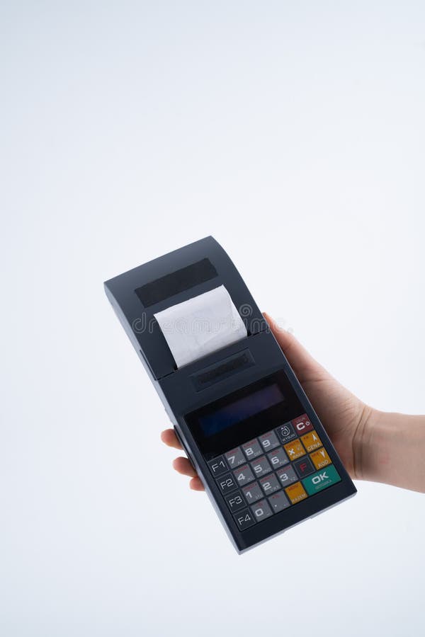 Portable Handheld Electronic Cash Register Device Stock Image - Image ...