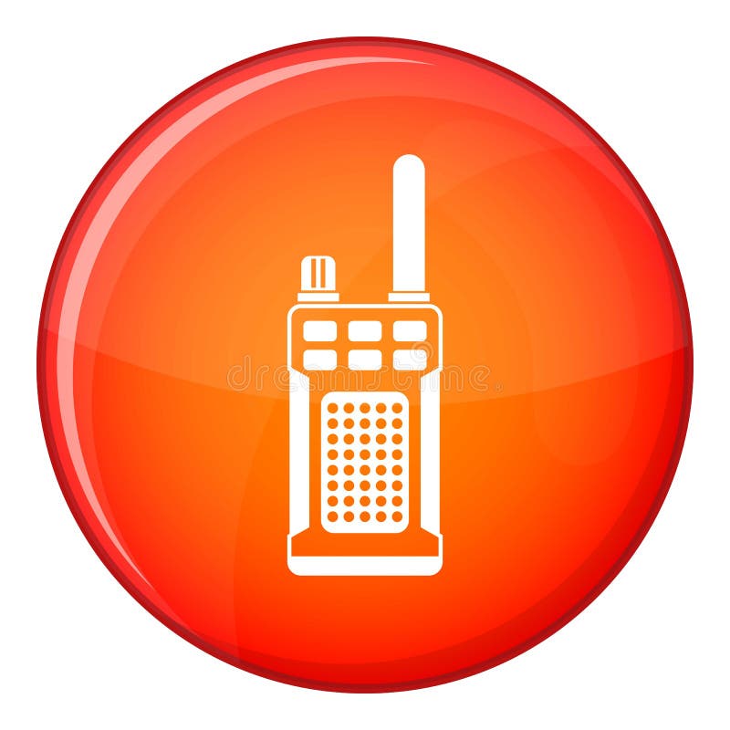 Portable Handheld Radio Icon, Flat Style Stock Vector - Illustration of ...
